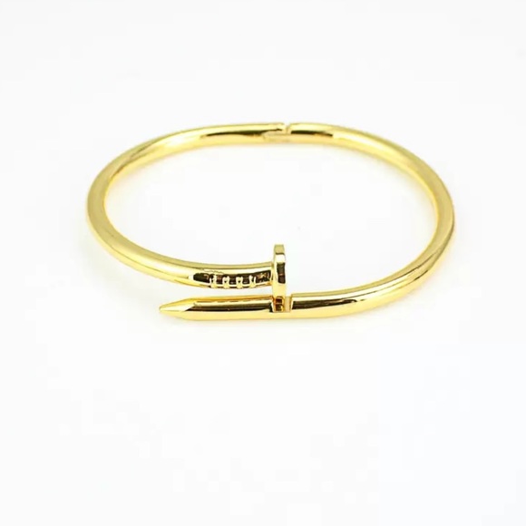Jewelry | New Gold Nail Bangle Bracelet | Poshmark